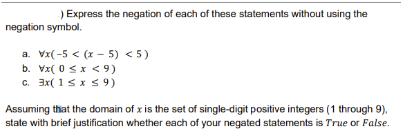 Solved Express the negation of each of these statements | Chegg.com