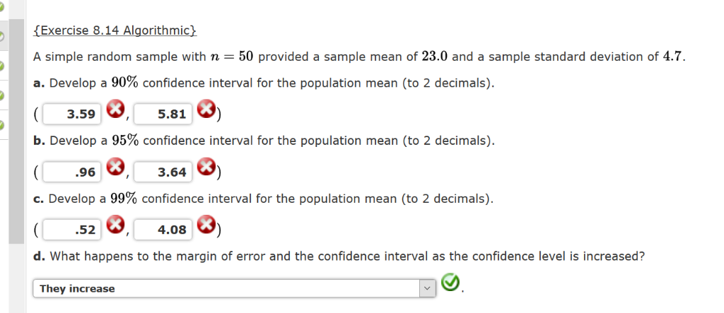 Solved {Exercise 8.14 Algorithmic A simple random sample | Chegg.com