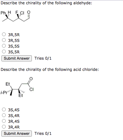 Solved Describe the chirality of the following aldehyde: Ph | Chegg.com