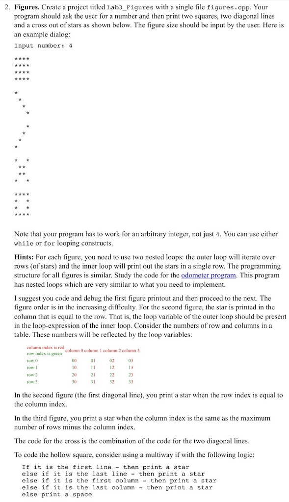 Solved 2. Figures. Create a project titled Lab3_Figures with | Chegg.com