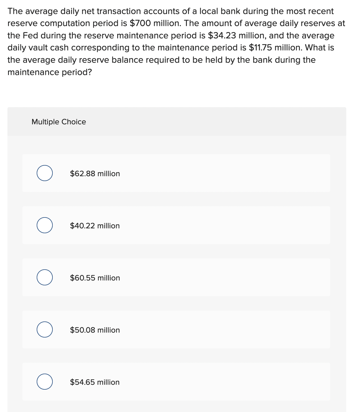 Solved The average daily net transaction accounts of a local | Chegg.com