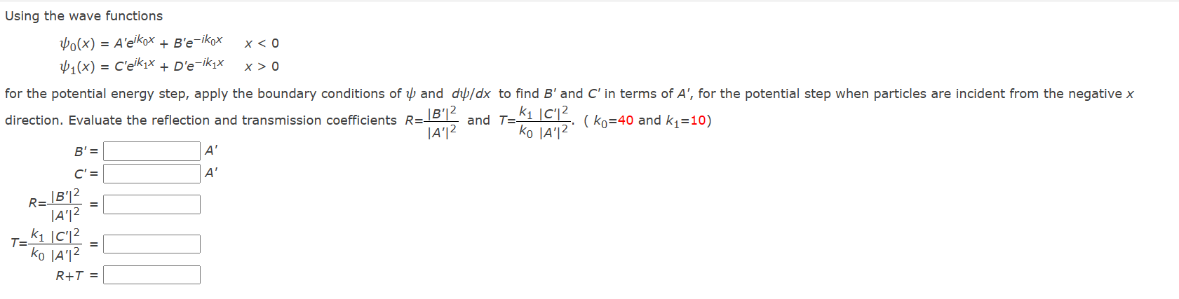 Solved Using the wave | Chegg.com