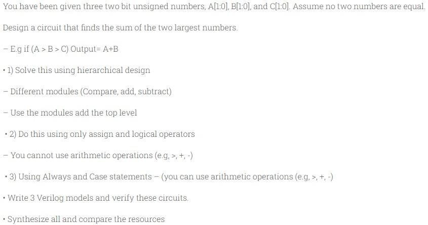 You have been given three two bit unsigned numbers, | Chegg.com