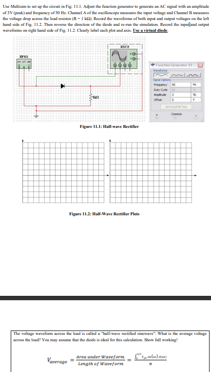 Solved Use Multisim to set up the circuit in Fig. 11.1. | Chegg.com