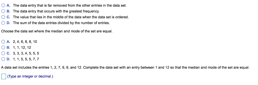 Solved Construct The Described Data Set The Entries In The 