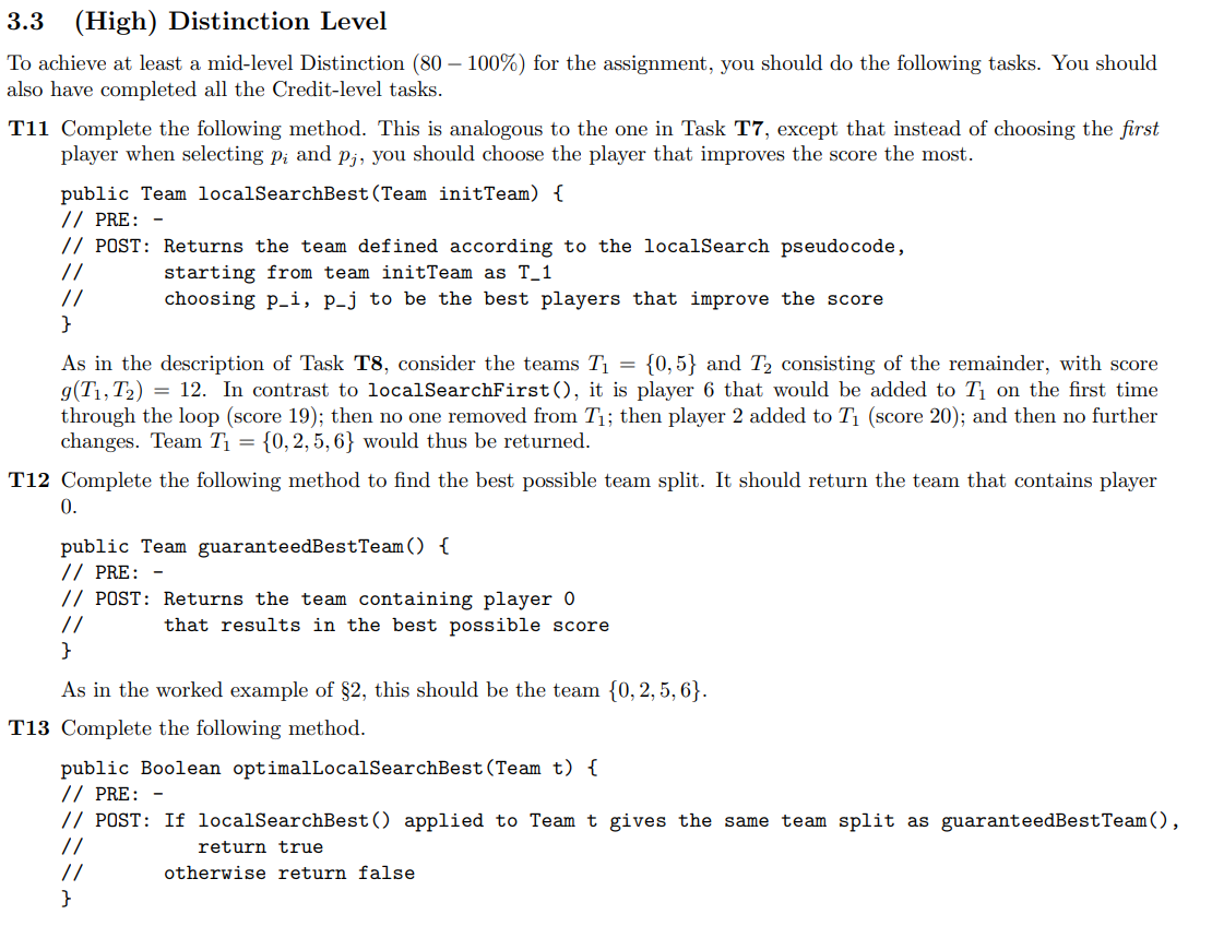 Solved 3.3 (High) Distinction Level To achieve at least a | Chegg.com