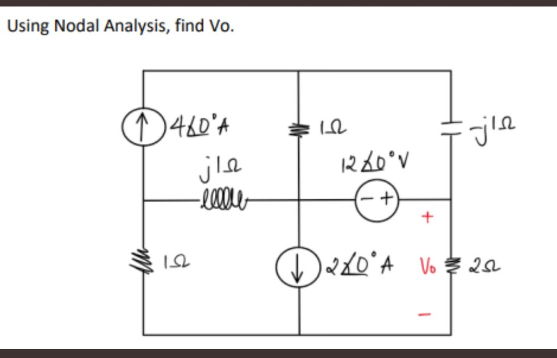 Solved Using Nodal Analysis, find Vo. | Chegg.com