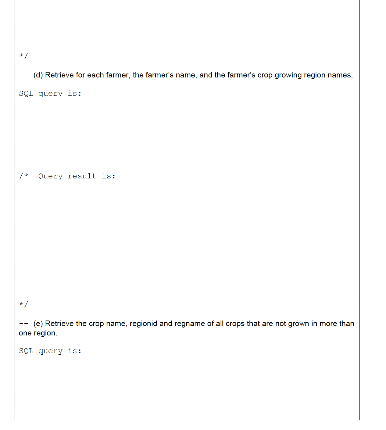 Solved (Total for que 2 is 10 marks) i. List all your 5 | Chegg.com