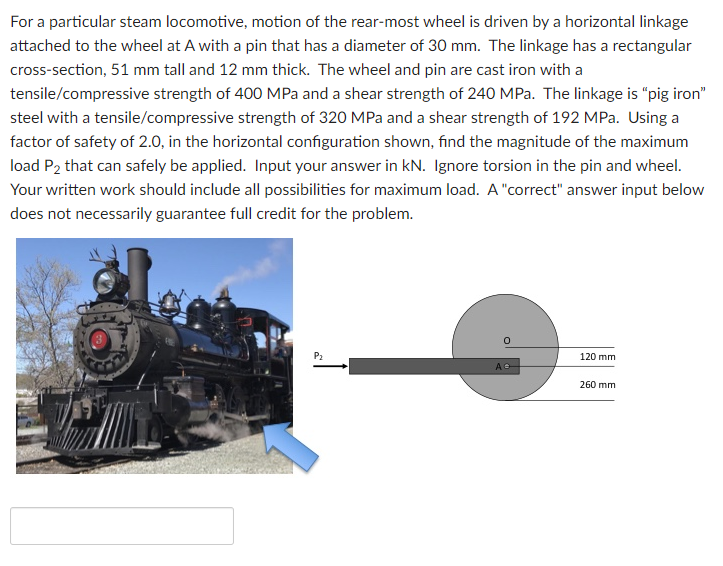 Solved For a particular steam locomotive, motion of the | Chegg.com