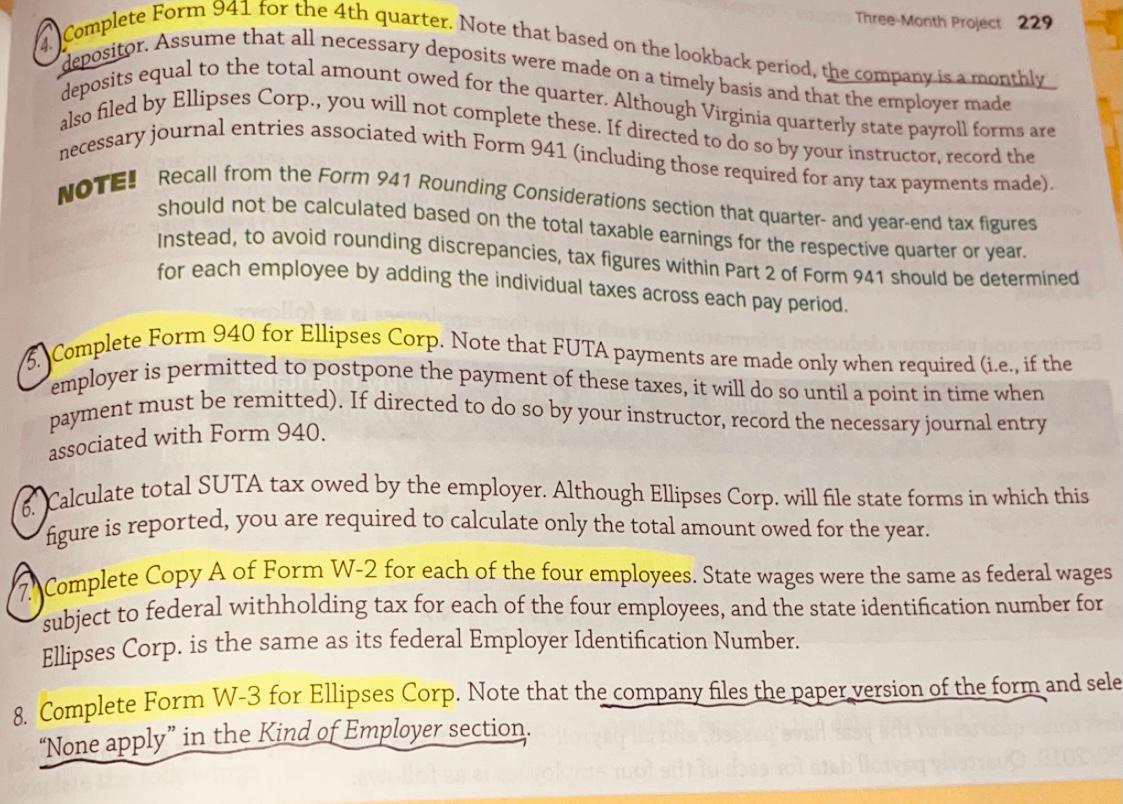 226 Payroll Accounting Chapter 7: Comprehensive | Chegg.com