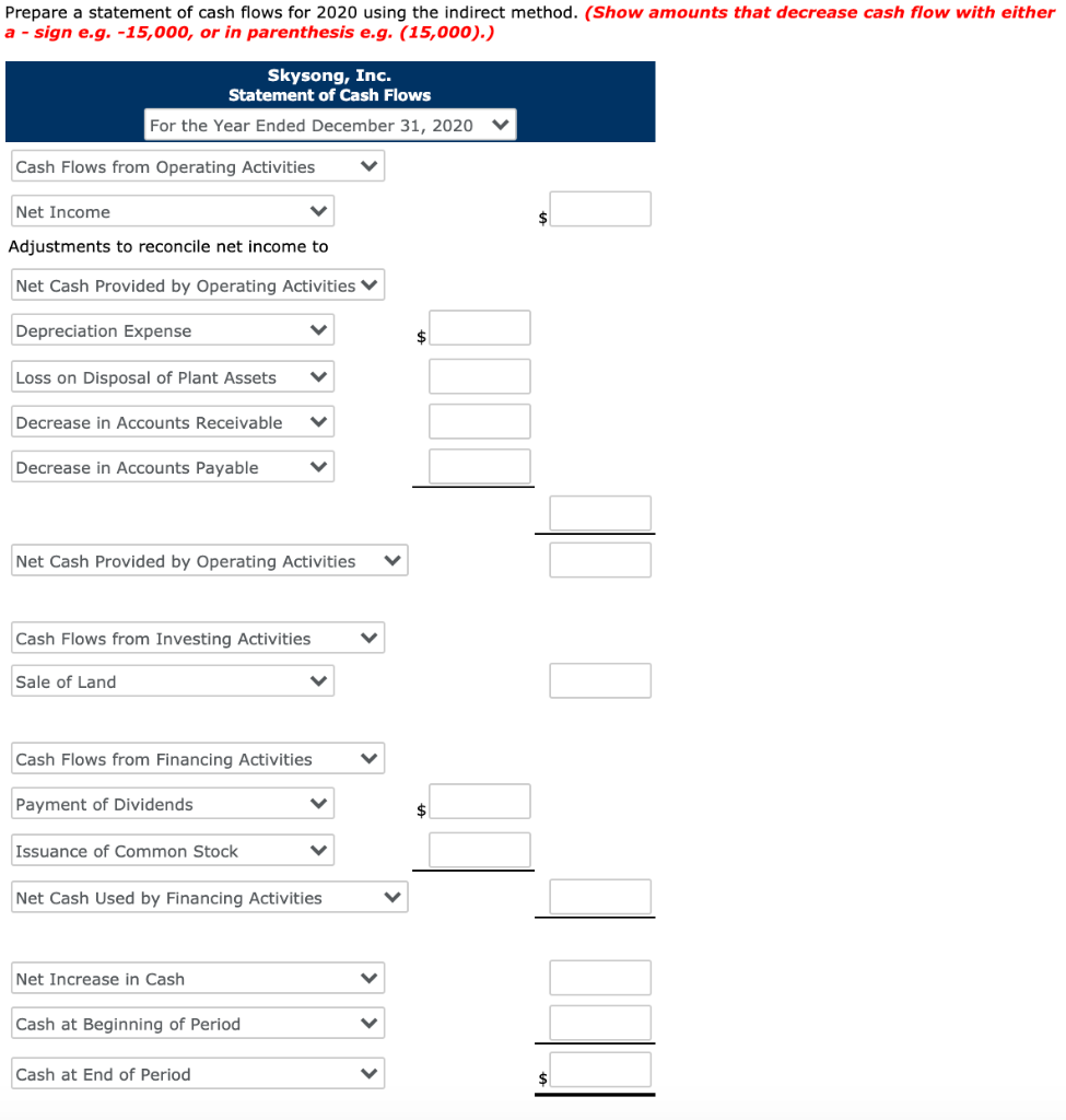 Solved Exercise 12-08 a-b (Part Level Submission) Skysong, | Chegg.com