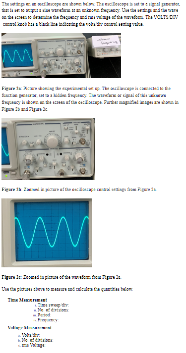 Solved The settings on an oscilloscope are shown below. The | Chegg.com