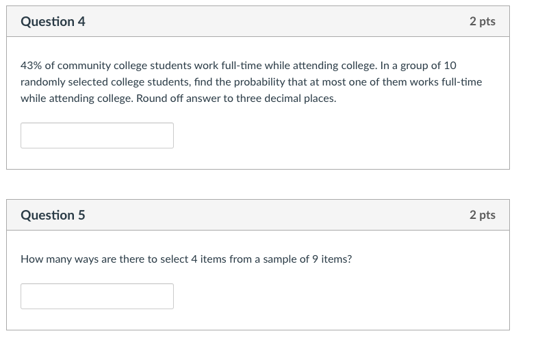 Solved 43% of community college students work full-time | Chegg.com