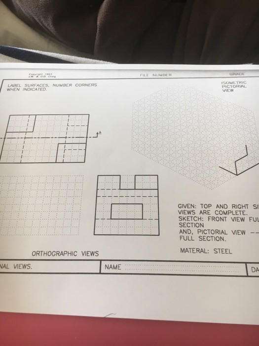Solved UN LABEL SURFACES, NUMBER CORNERS WHEN INDICATED | Chegg.com