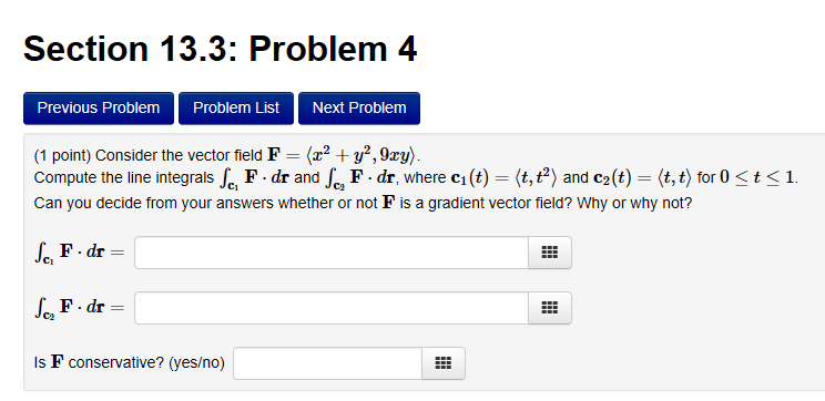 Solved Section 13.3: Problem 4 Previous Problem Problem List | Chegg.com
