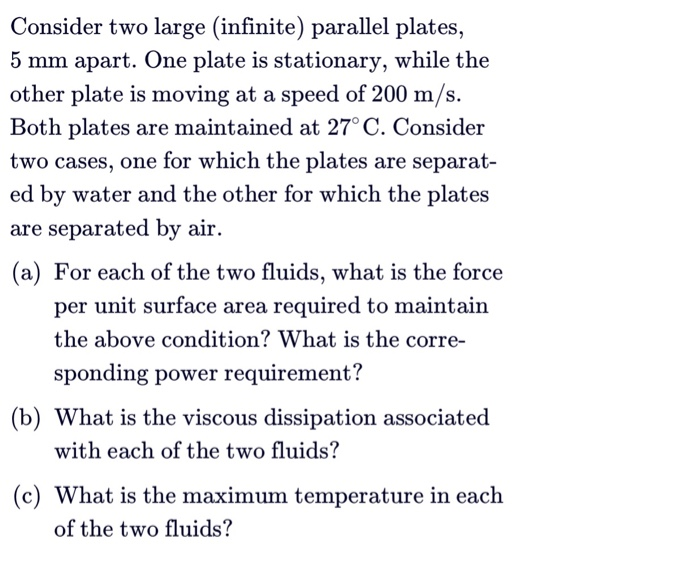 Solved Consider two large (infinite) parallel plates, 5 mm | Chegg.com