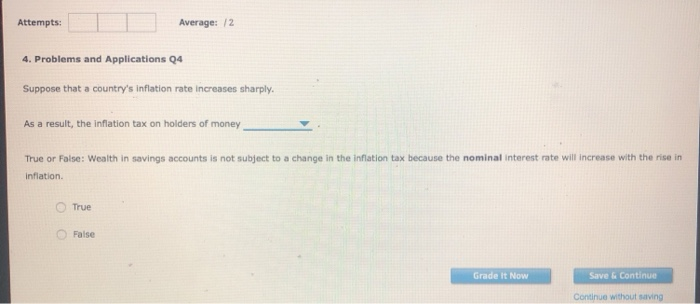 Solved Attempts: Average: 12 4. Problems and Applications Q4 | Chegg.com