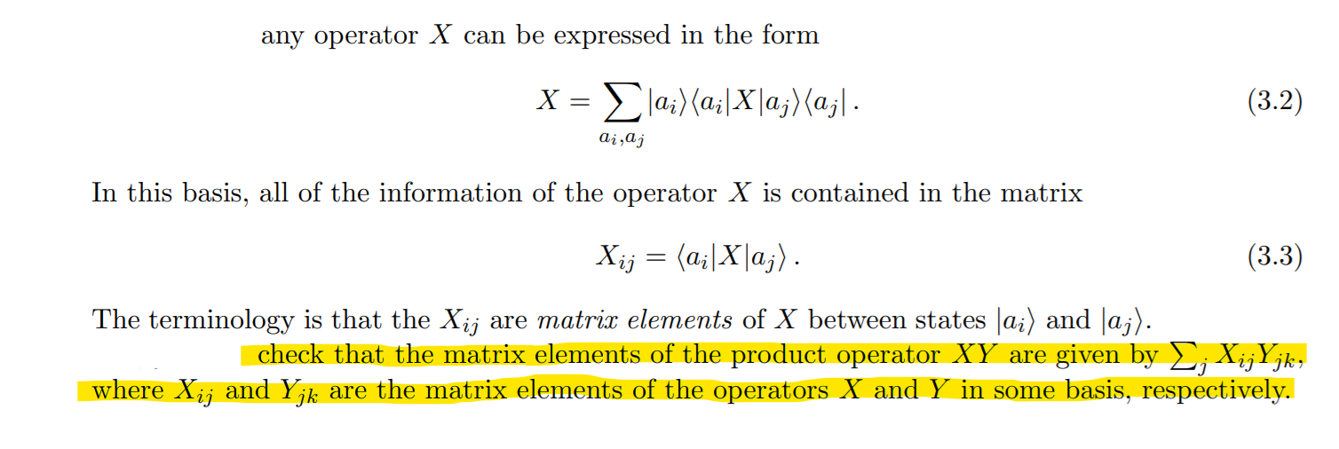 Solved any operator X can be expressed in the form X = | Chegg.com