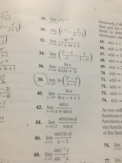 Solved Background: Calculate each of the limits in exercises | Chegg.com