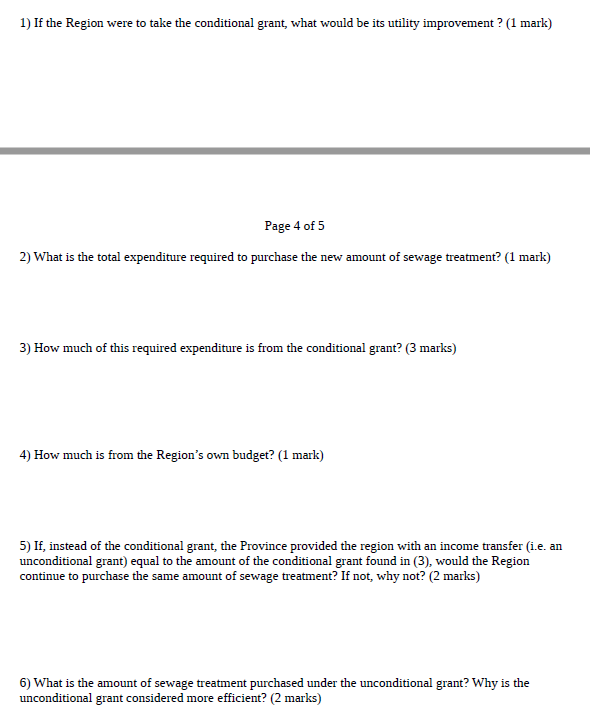 Solved Conditional versus Unconditional Grant The Regional | Chegg.com