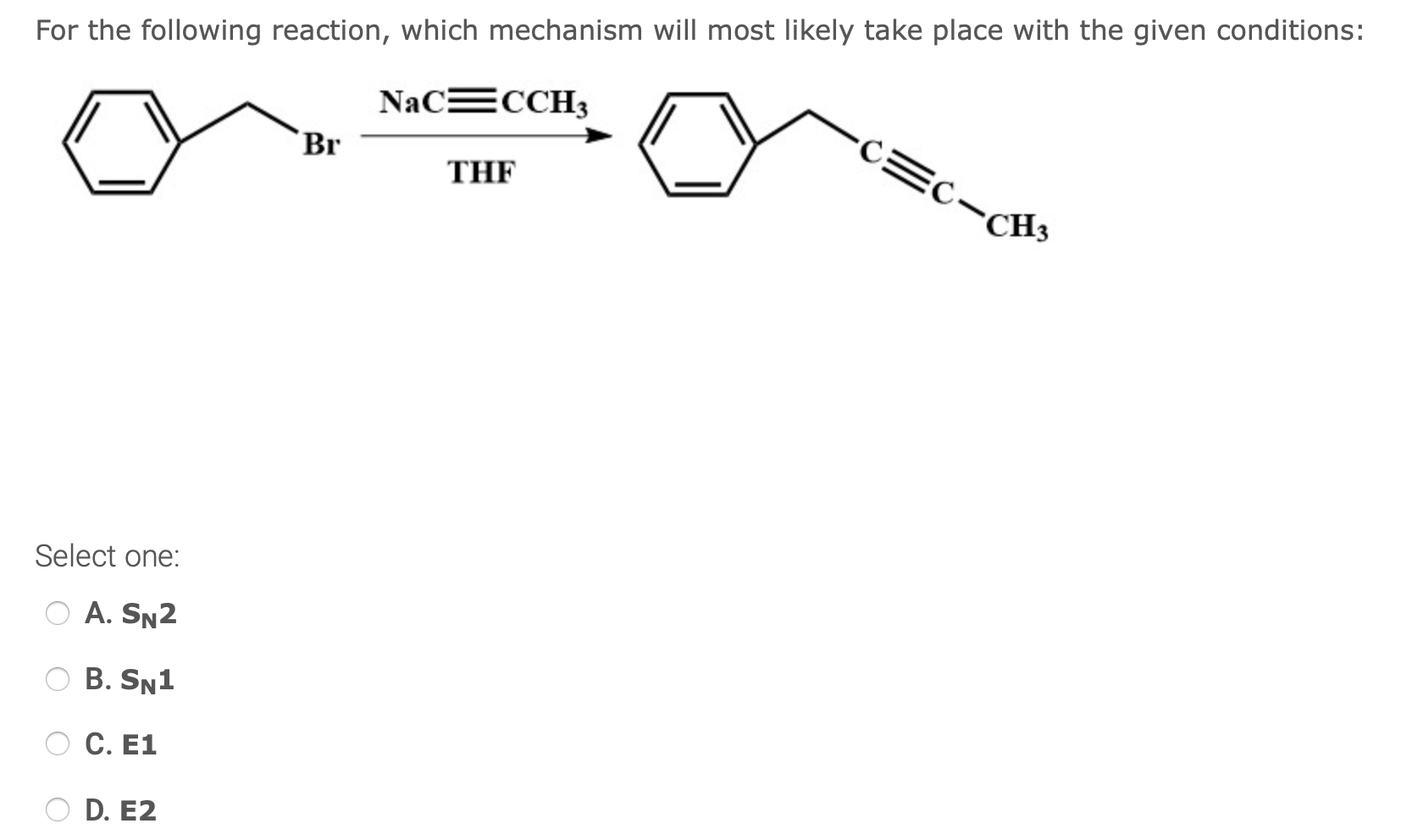 Solved For the following reaction, which mechanism will most | Chegg.com