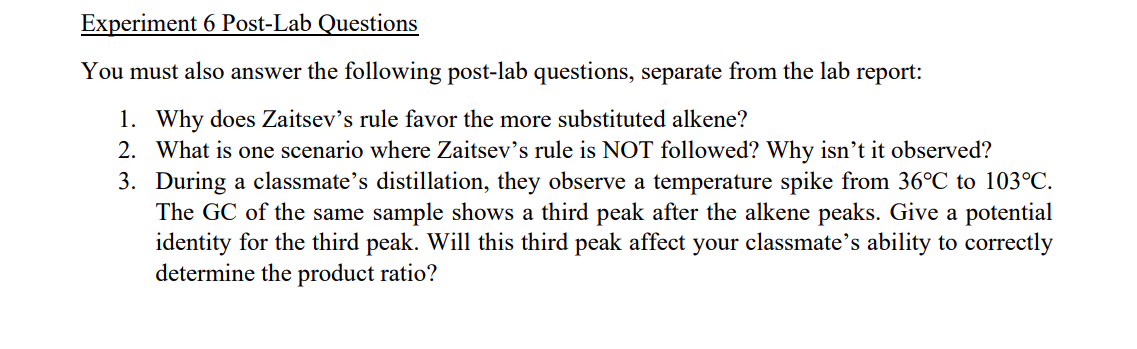 Solved Experiment 6 Post-Lab Questions You must also answer | Chegg.com