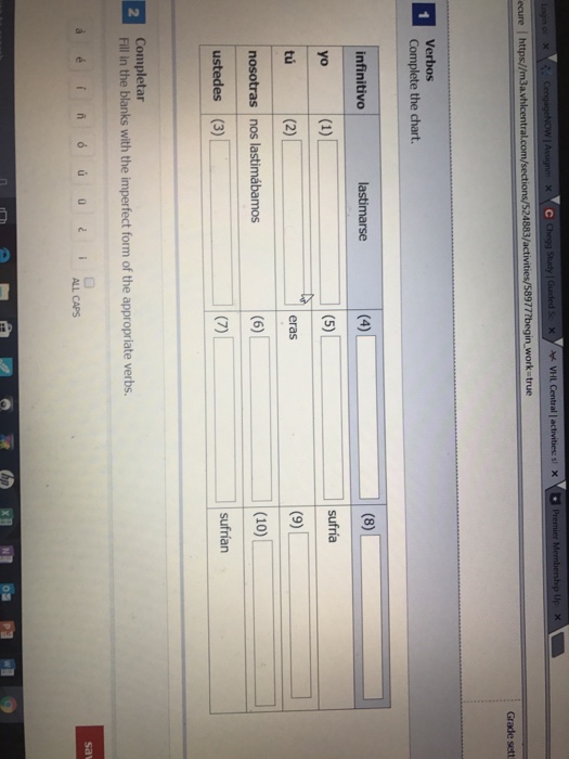 ecure I https://m3a.vhlcentra Grade sett Verbos | Chegg.com