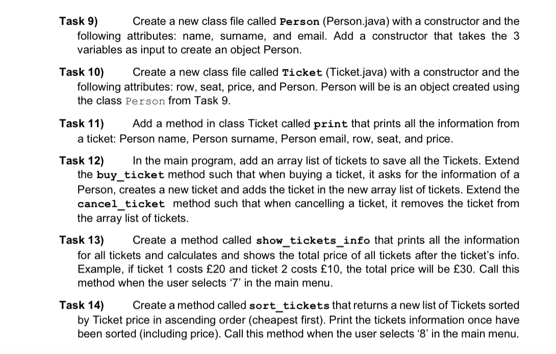 Solved Task 9) Create a new class file called Person | Chegg.com
