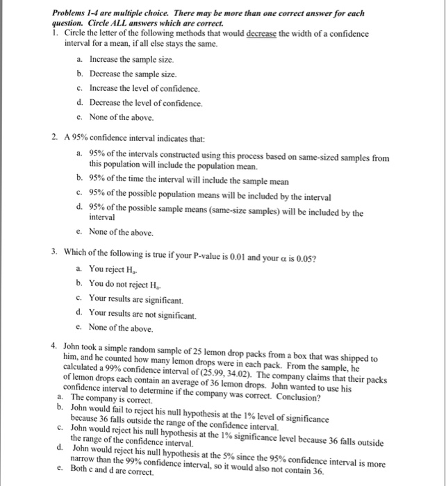 Solved There may be more than one correct answer for each | Chegg.com