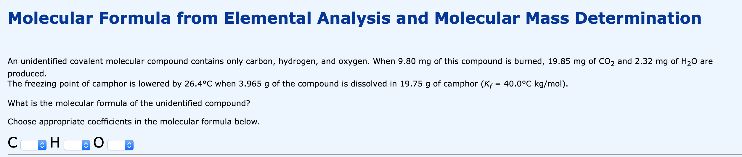 Solved Molecular Formula From Elemental Analysis And Chegg solved-molecular-formula-from-elemental-analysis-and-chegg