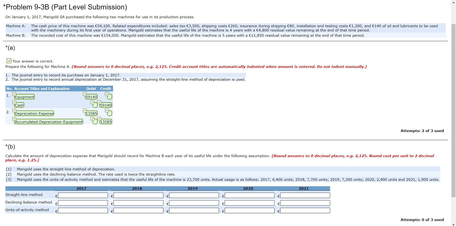 Solved *Problem 9-3B (Part Level Submission) On January 1, | Chegg.com