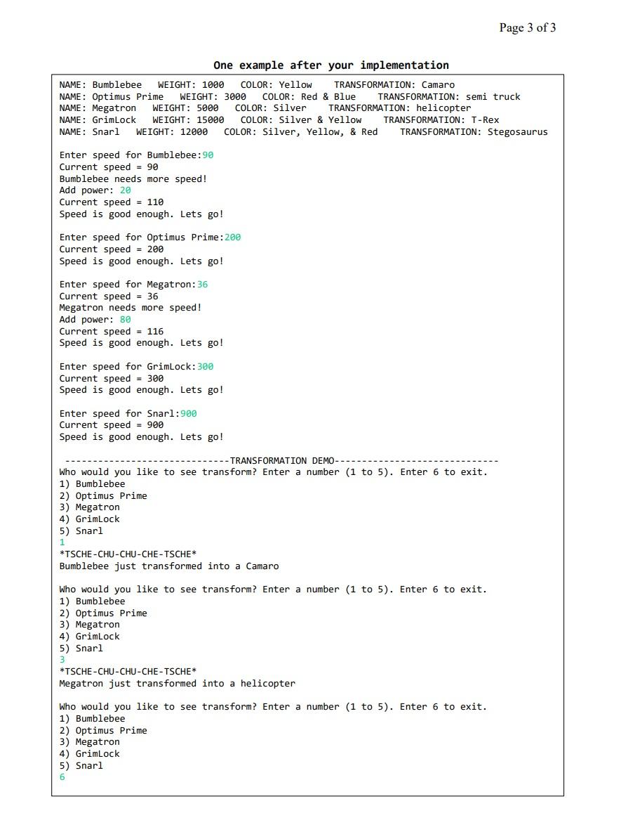 Object, class and method demo // // import | Chegg.com