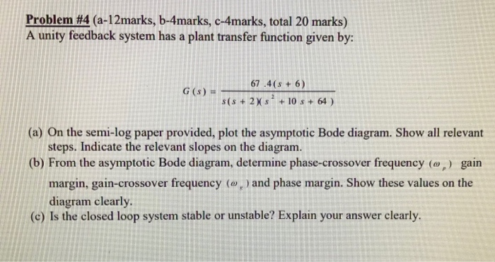 Solved Problem #4 (a-1 2marks, b-4 marks, c-4marks, total 20 | Chegg.com