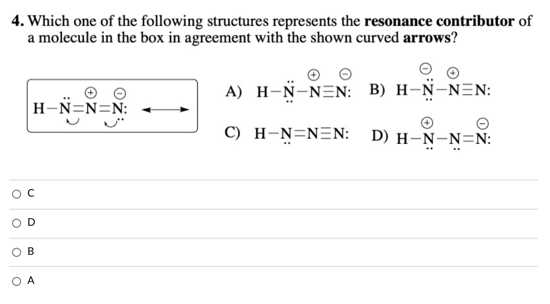 Solved 3. Which one of the following structures represents | Chegg.com