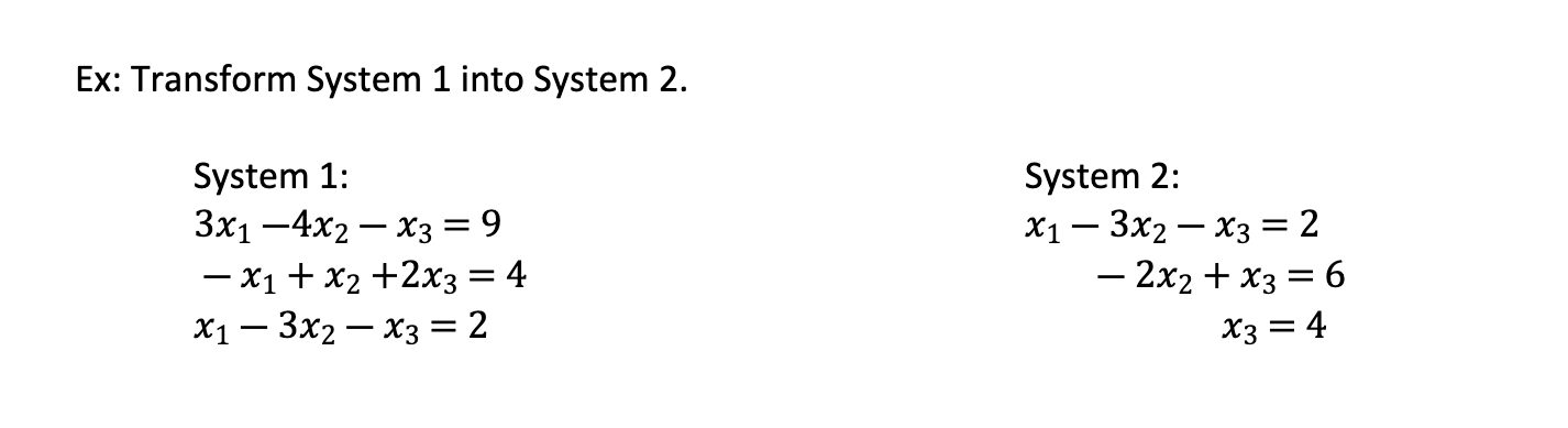 Solved Ex: Transform System 1 into System 2. System 1: | Chegg.com