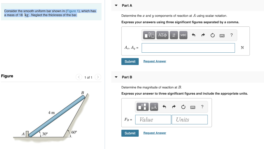 Solved Consider the smooth uniform bar shown in (Figure 1), | Chegg.com Solved Consider the smooth uniform bar shown in (Figure 1), | Chegg.com