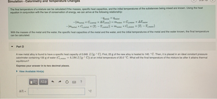 Calorimeter Equation Final Temperature - Tessshebaylo