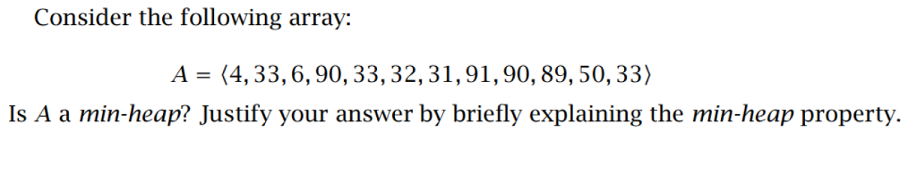 Solved Consider the following array: A | Chegg.com