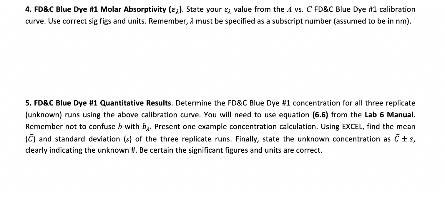 1. FD&C Blue Dye #1 Parallel Dilution Set Preparation | Chegg.com