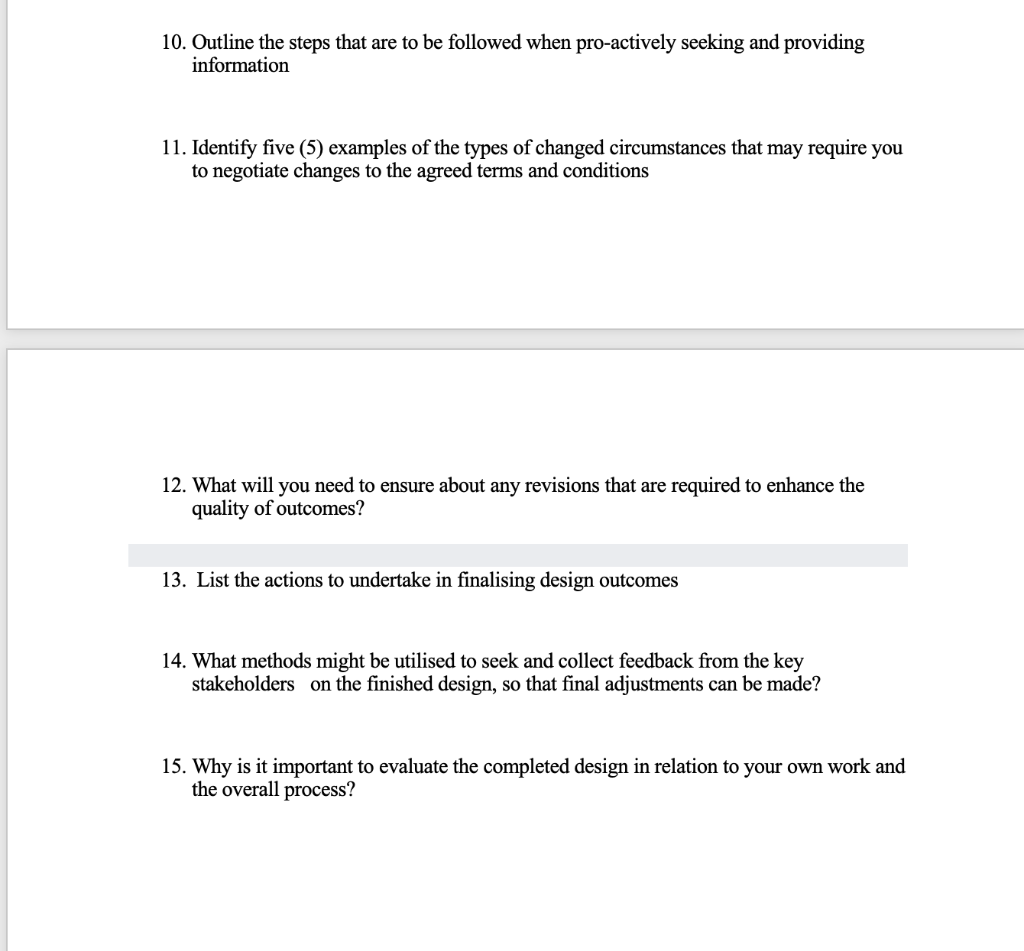 Solved - Short answer questions 1. Identify four (4) | Chegg.com
