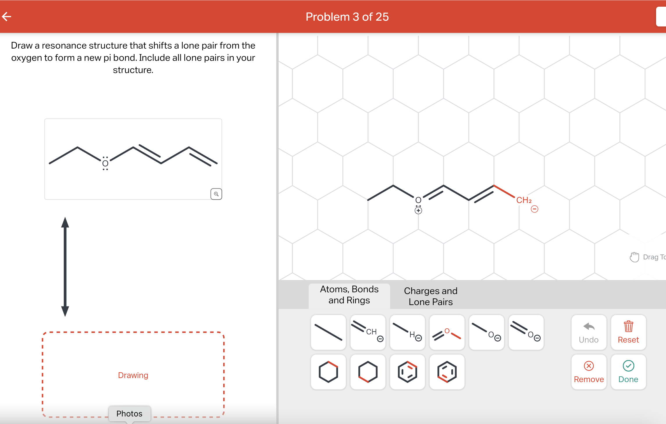 Solved Draw a resonance structure that shifts a lone pair | Chegg.com