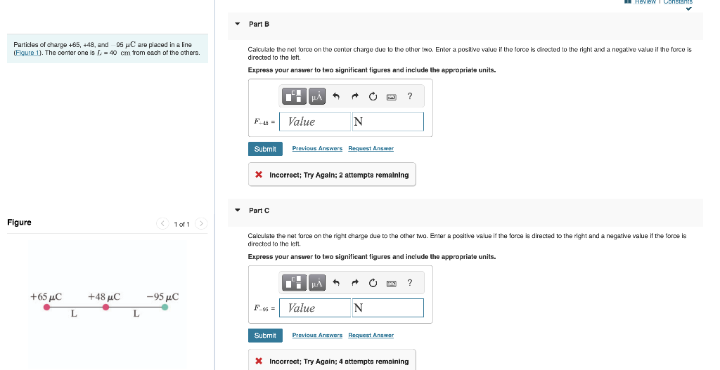 Solved Particles of charge +65, +48, and −95 μC are placed | Chegg.com