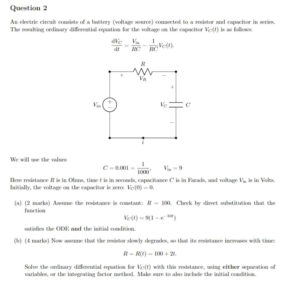 Solved An electric circuit consists of a battery (voltage | Chegg.com