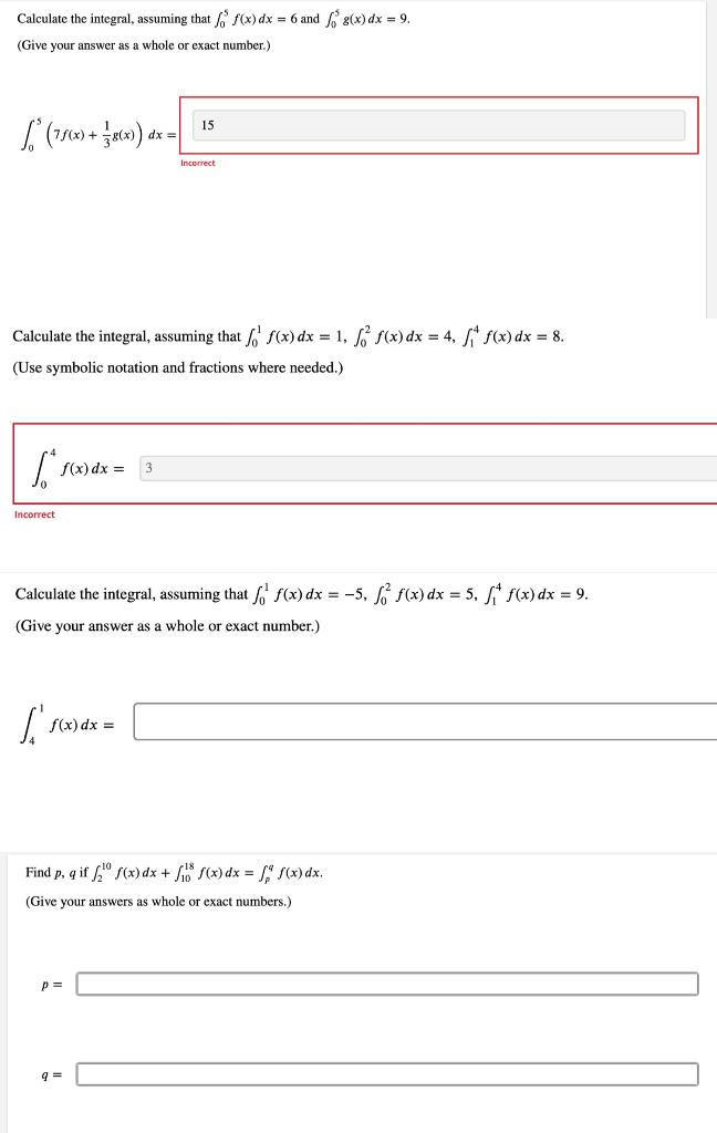 Solved Calculate the integral, assuming that ∫05f(x)dx=6 and | Chegg.com