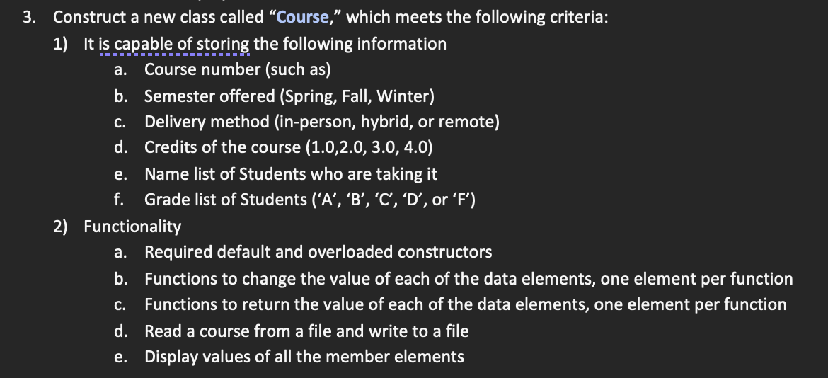 Solved 1 Construct A Class Called Advisor Which Meets 5518