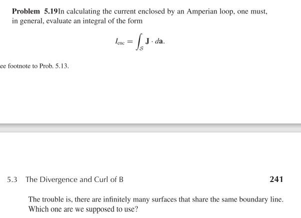 Solved Problem 5.19In calculating the current enclosed by an | Chegg.com