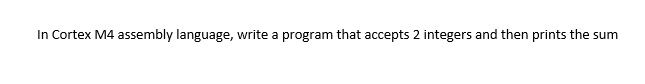 Solved In Cortex M4 assembly language, write a program that | Chegg.com