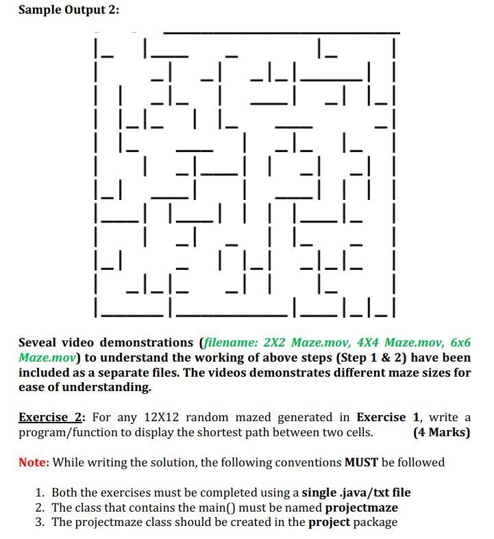 Solved Exercise 1: Write a program to generate 12x12 random | Chegg.com