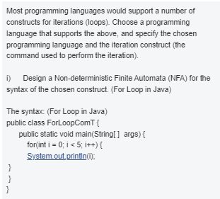 Solved Most programming languages would support a number of | Chegg.com