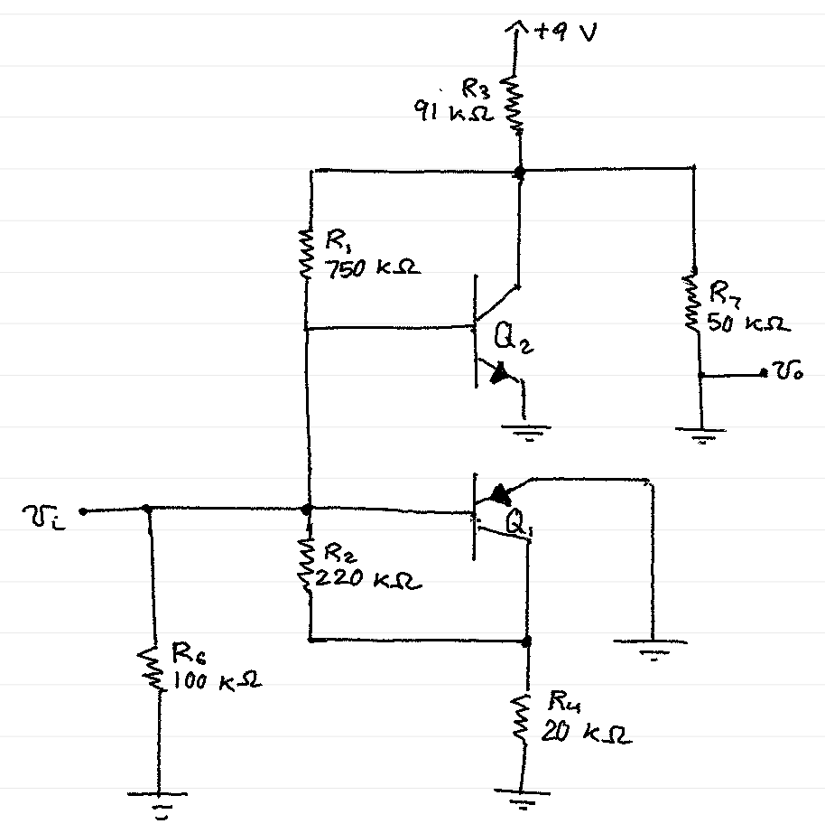 Solved Assume the forward current transfer ratio of Q1 is | Chegg.com